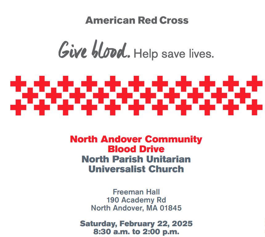 North Parish Community Blood Drive - The North Parish Church of North ...